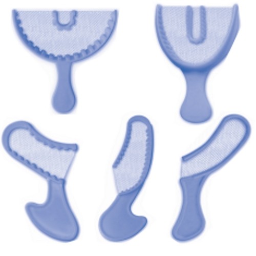 Premium 3-Way Impression Bite Trays with Nylon Net